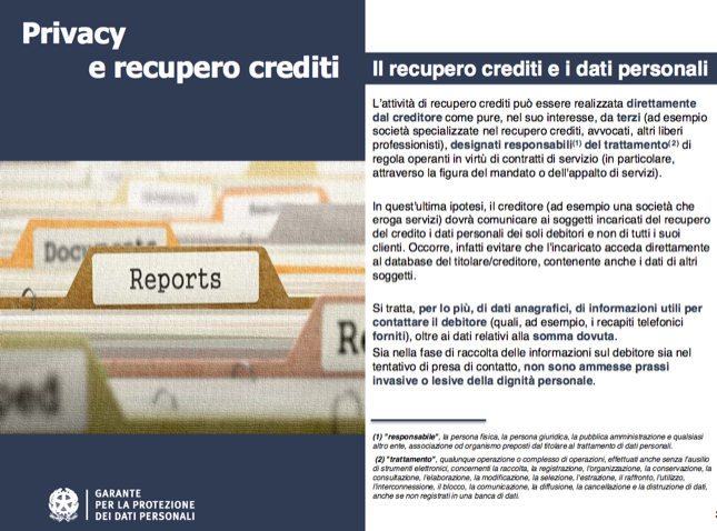 Recupero crediti, le nuove regole Privacy - PMI.it