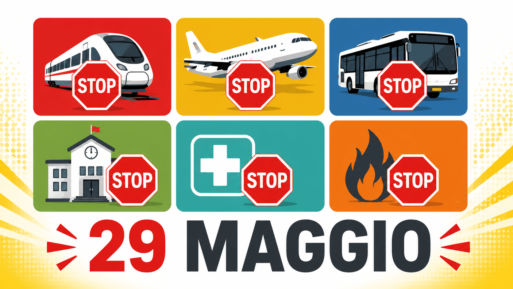 Sciopero 29 maggio 2026 per treni, aerei e trasporti pubblici